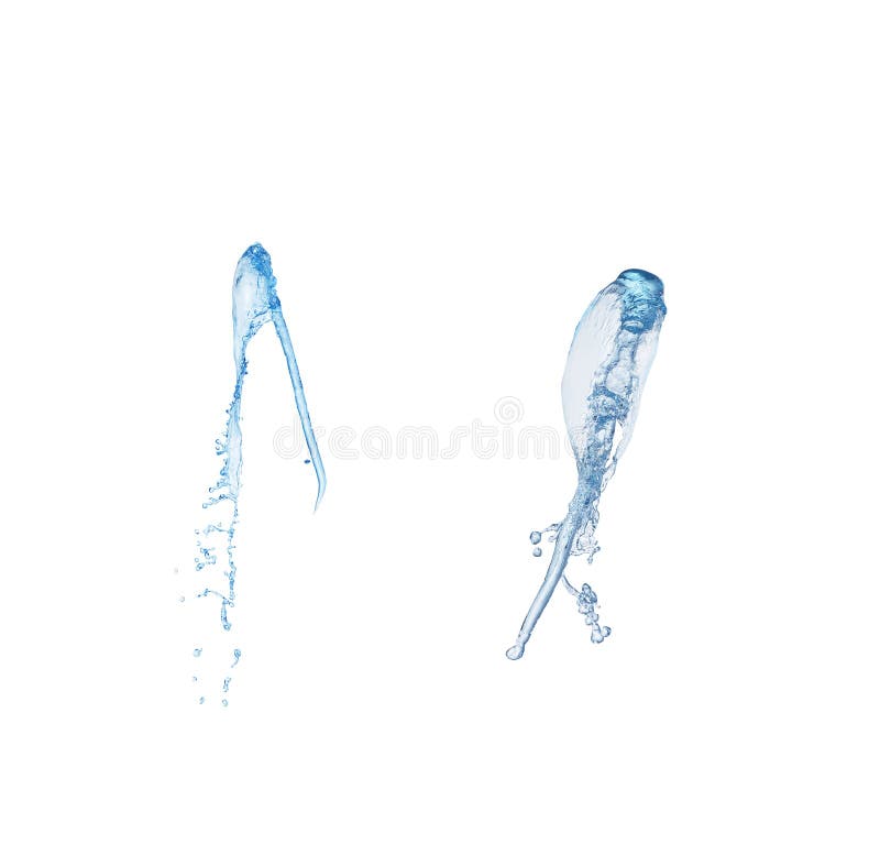 Blue Splash Closeup Shoot, Isolated on White Background Stock Image ...