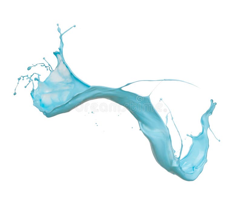 Blue Splashes Isolated on White Background Stock Photo - Image of ...