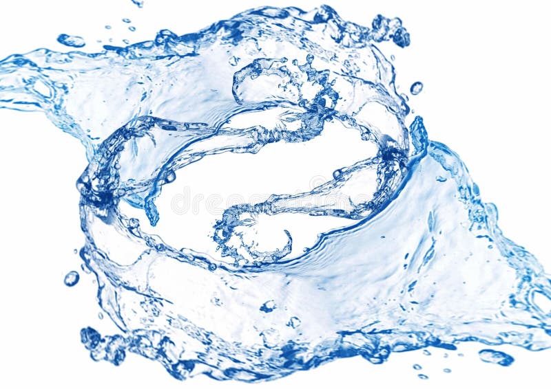 Blue Splashes and White Background Stock Illustration - Illustration of ...