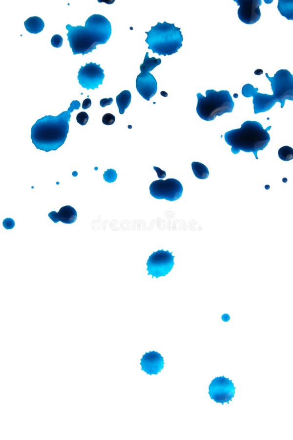 Blue Ink Splat stock photo. Image of splattered, colour - 8193718