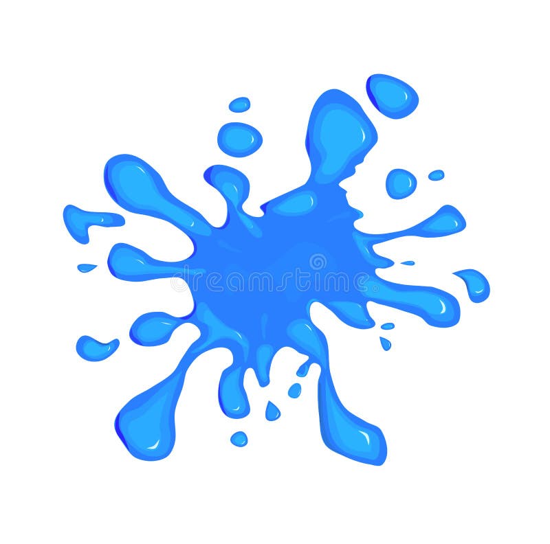 Blue Splodge - Vector Illustration. Stock Vector - Illustration of ...