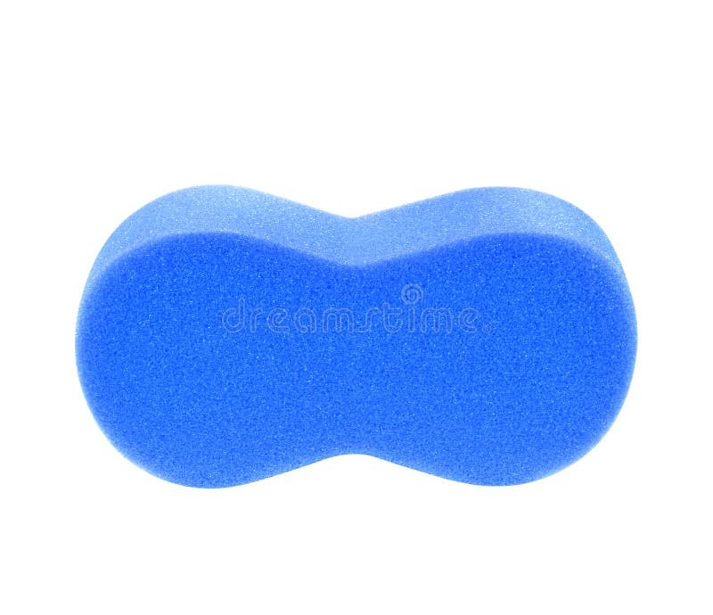 A Blue Sponge Isolated on White Stock Image - Image of isolated ...