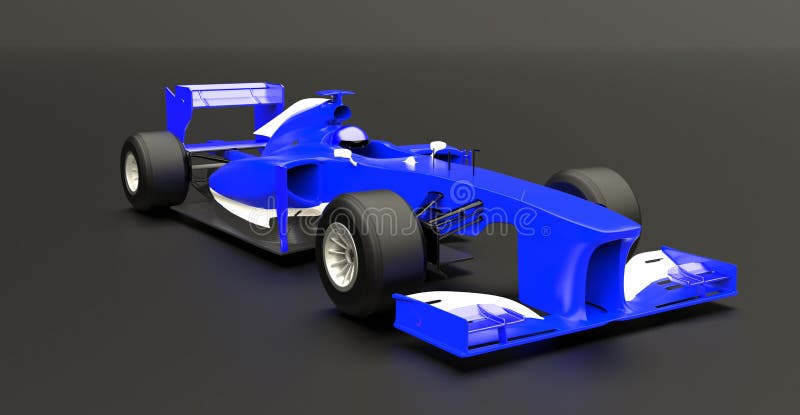 Blue Sport Car ,race Auto, 3d Render Stock Illustration - Illustration ...