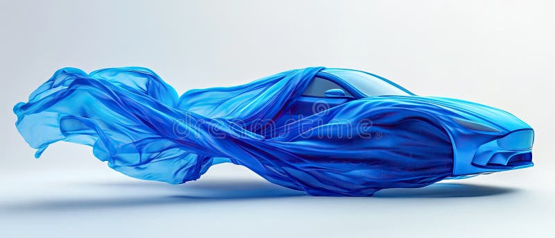 "SPORTS CAR PARTIALLY COVERED by FABRIC" Stock Illustration ...