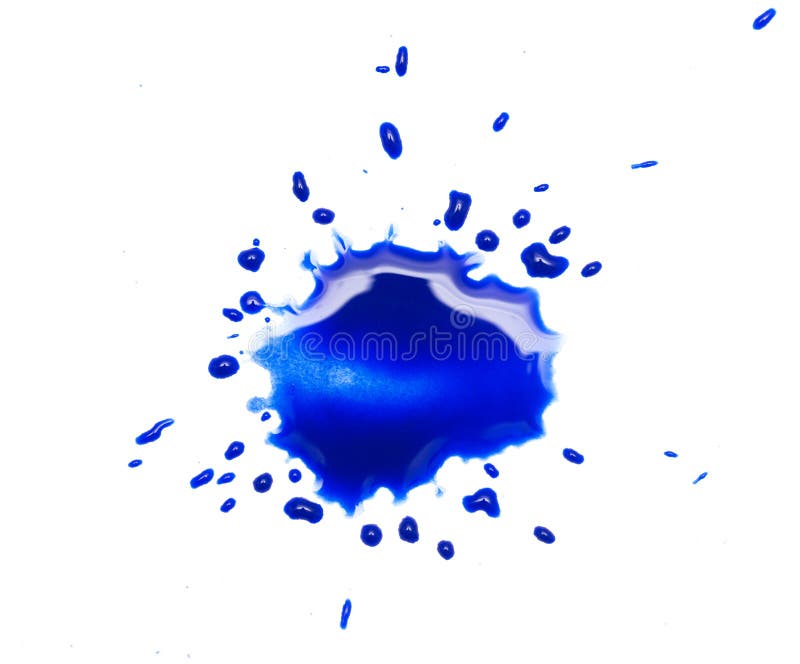 Blue Spot Blotch On White Background Stock Image - Image of design ...