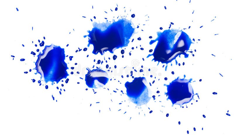 Blue Spot Blotch on White Background Stock Photo - Image of blot ...