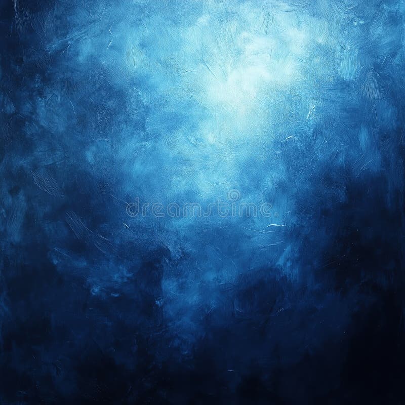 Blue Spot-Lit Grainy Background, Soft Texture with Negative Space ...