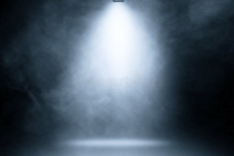 Blue Spotlight Smoke Studio Stock Photo - Image of nightlife, color ...