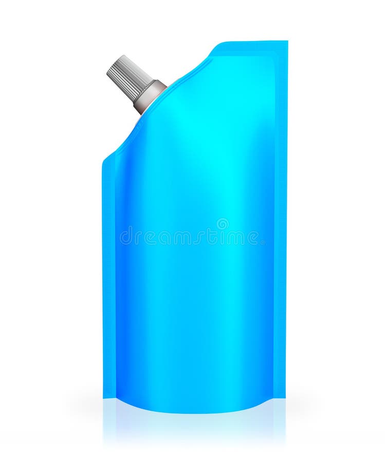 Stand-up Spout Pouch, Doypack with Cap Stock Illustration ...