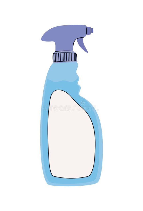 Blue spray bottle stock vector. Illustration of bottle - 223461583