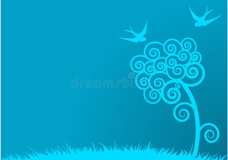 Blue Spring Background stock vector. Illustration of curve - 13417538