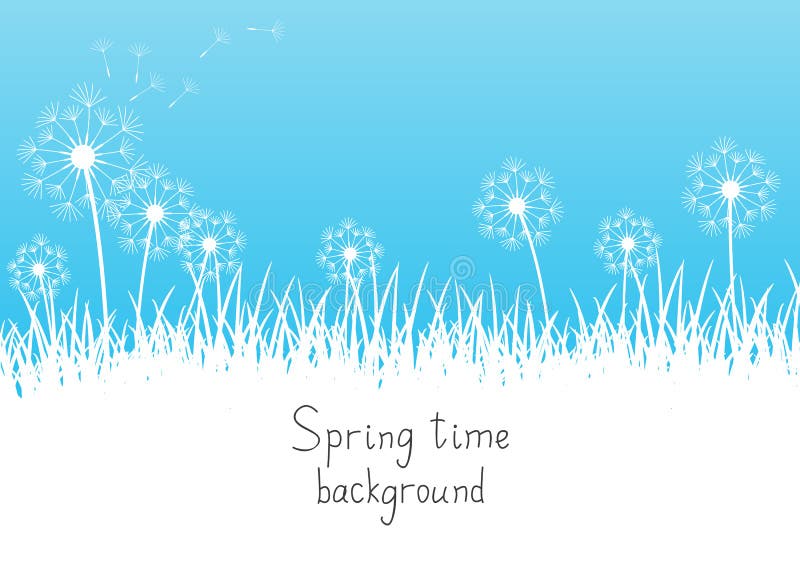 Spring Background With Rainbow Herbs Stock Vector - Illustration of ...