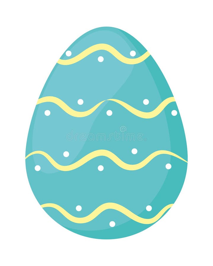 Blue spring egg painted stock vector. Illustration of design - 273139720