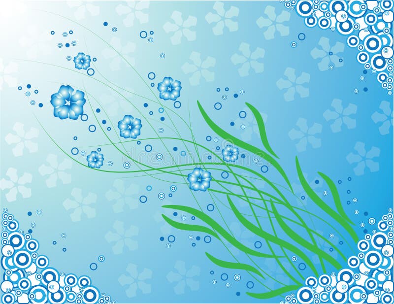 Blue spring flowers stock vector. Illustration of holiday - 7835374