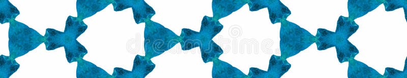 Blue Spring Seamless Border Scroll. Geometric Wate Stock Illustration ...