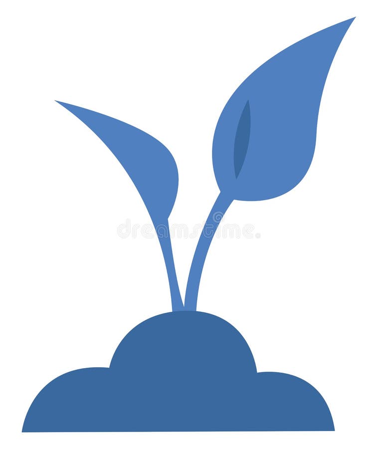 Blue sprout, icon icon stock vector. Illustration of eps10 - 259789200