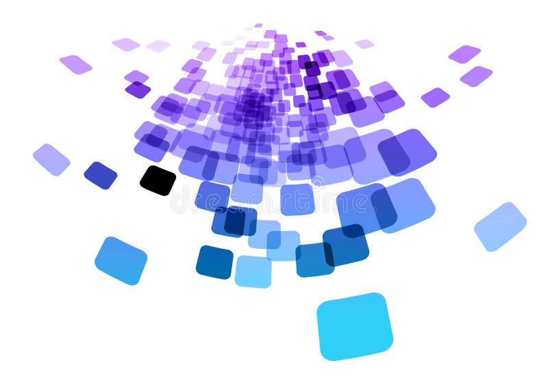 Techno Background with Squares Stock Vector - Illustration of blue ...