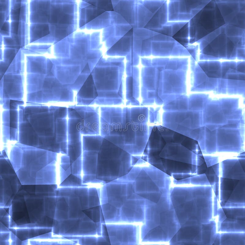 Blue Square Abstract Light Shape Cubes Background Stock Illustration ...