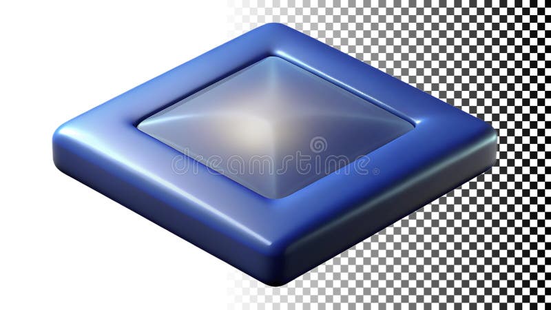 Blue Square Button Icon, User Interface Element, Web Design and App Symbol Png Transparent Image ...