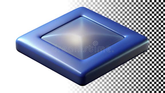 Blue Square Button Icon, User Interface Element, Web Design and App ...