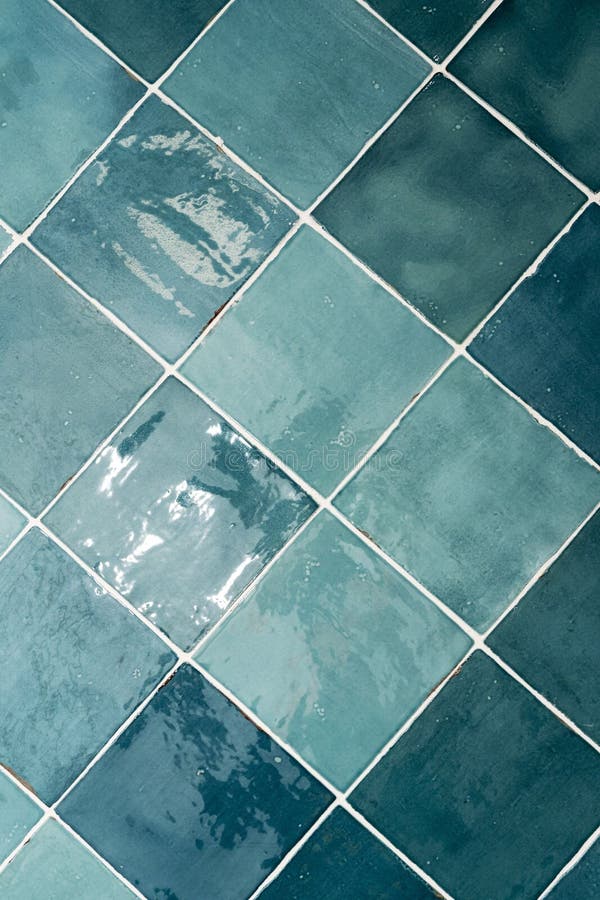 Blue Square Ceramic Tiles. Vertical Image Stock Image - Image of pastel ...