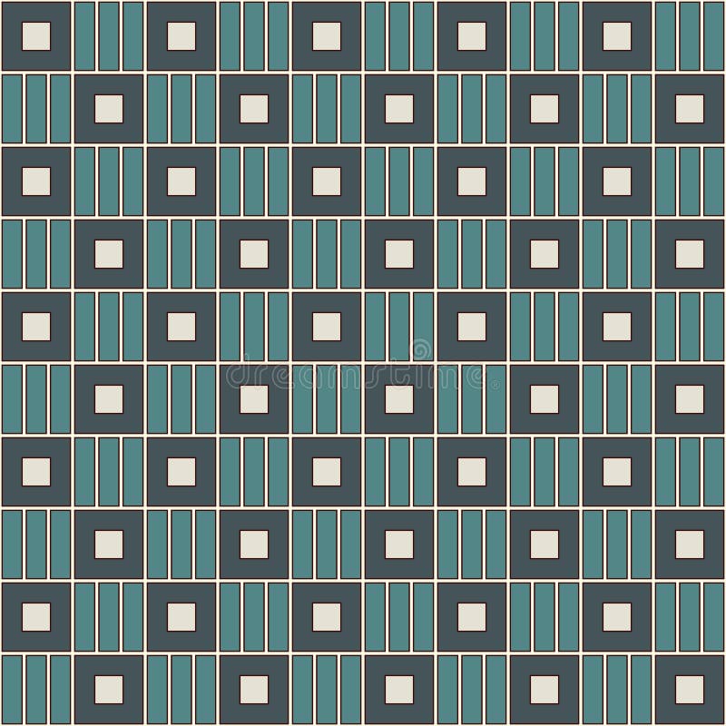 Blue Square Chain Abstract Background. Seamless Pattern with Repeated ...