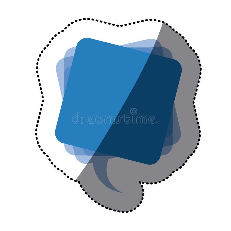 Blue Square Chat Bubble Icon Stock Illustration - Illustration of ...