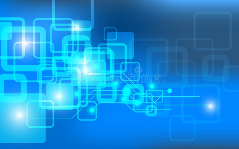 Set of Six Square Digital Black Frames Stock Illustration ...