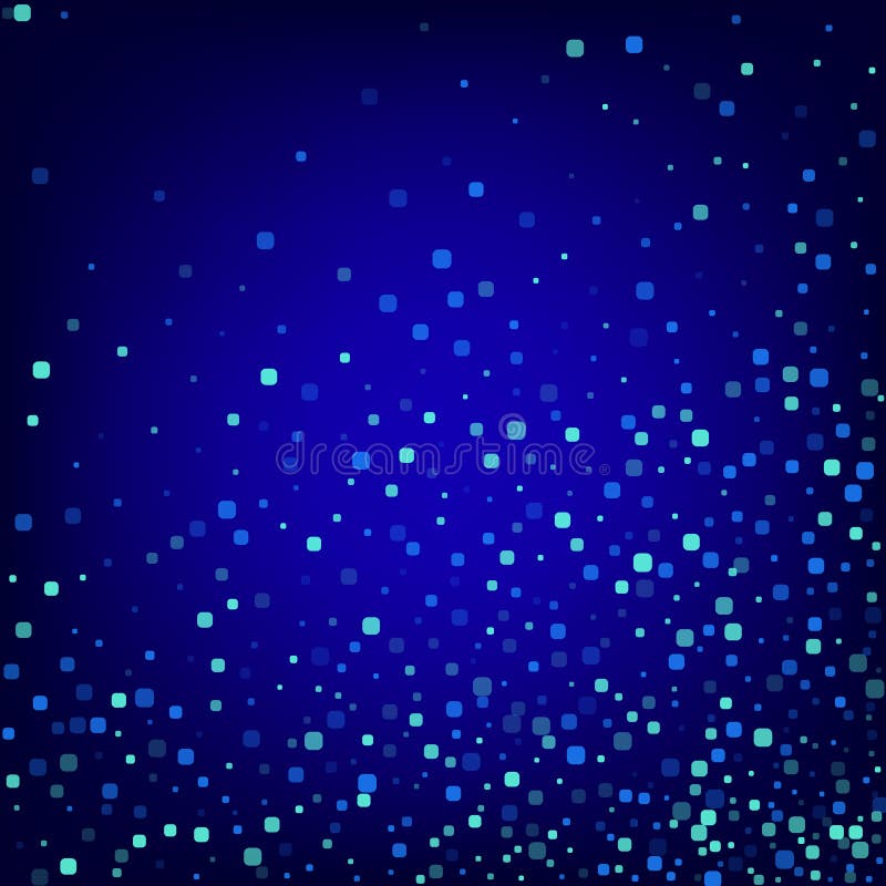 Blue Square Effect Blue Vector Background. Flying Stock Illustration ...