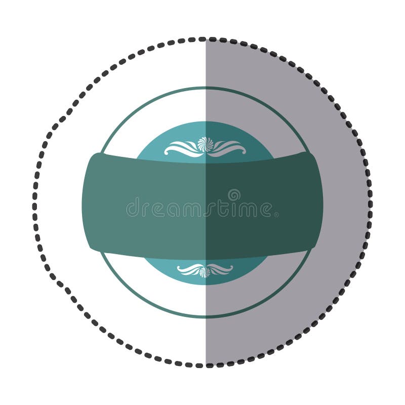 Blue Square Emblem with Ribbon Icon Stock Illustration - Illustration ...