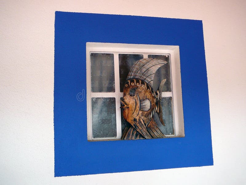Blue Square Fish editorial photo. Image of window, square - 42879781