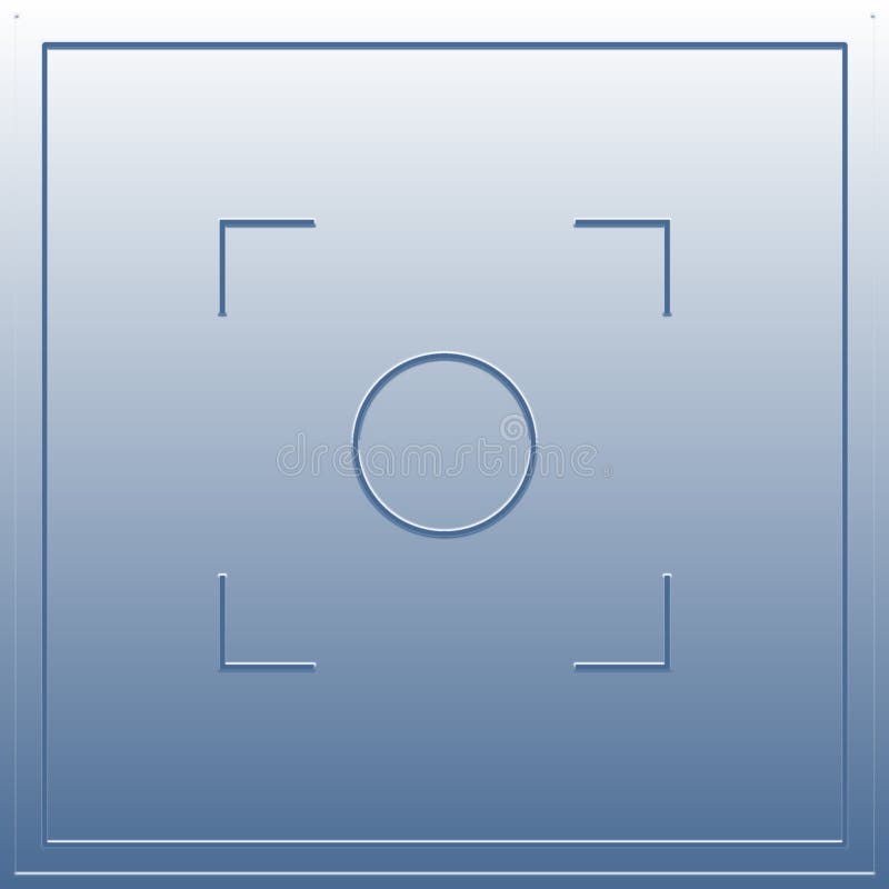 Blue Square Frame of the Camera Sight Stock Image - Image of insight ...