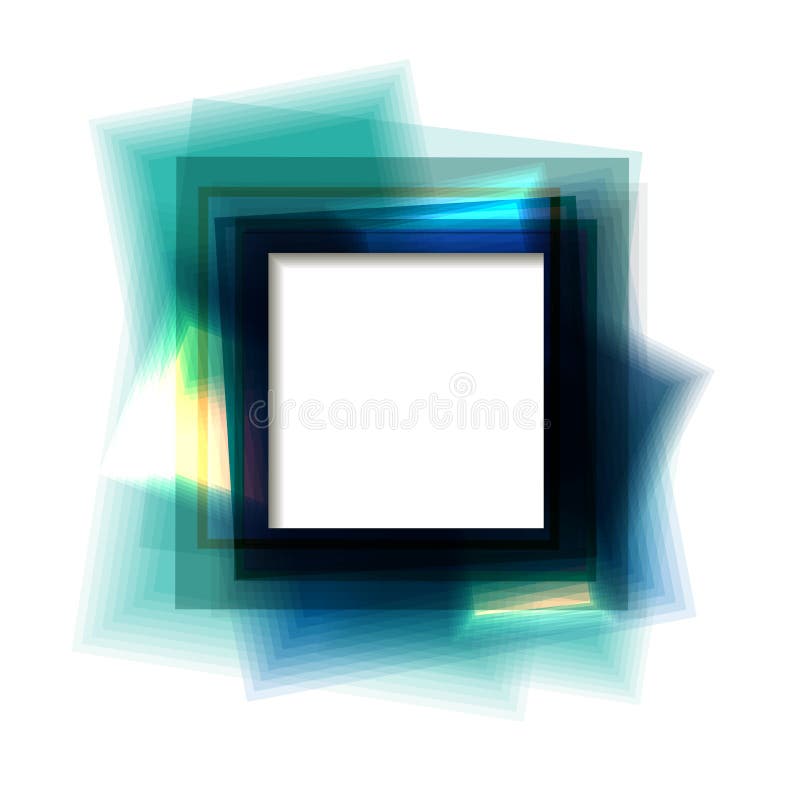 Blue square frame stock vector. Illustration of color - 37433221