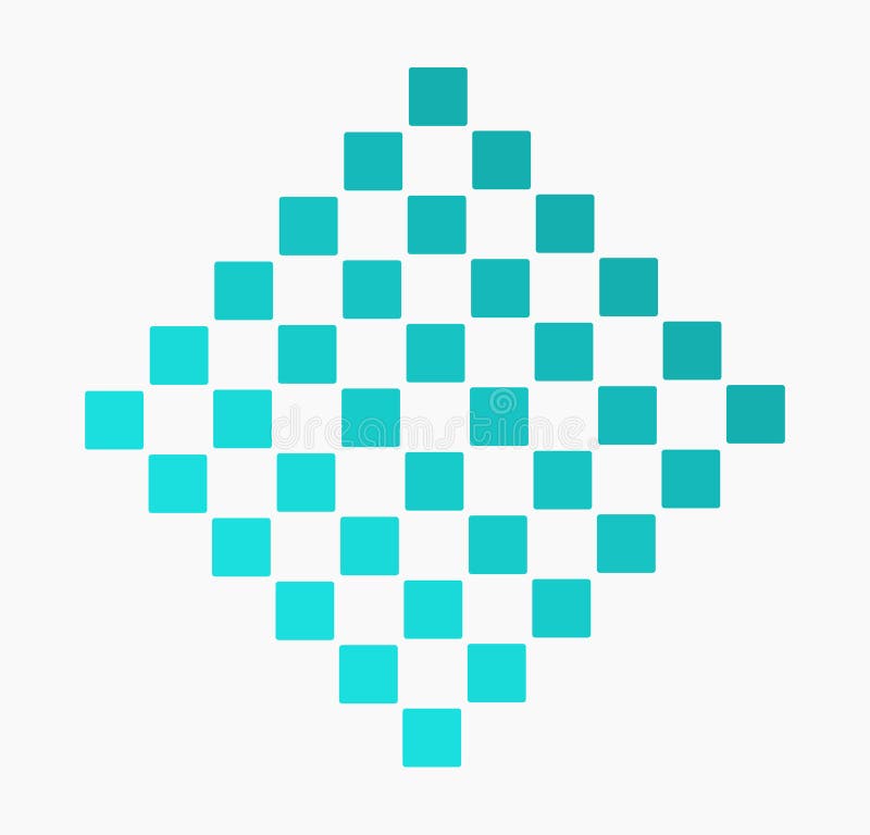 Blue Square Geometric Symbol Stock Vector - Illustration of shape, sign ...