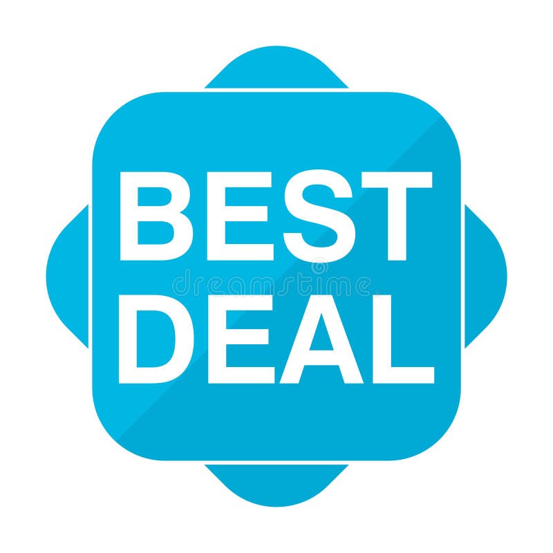 Blue square icon best deal stock illustration. Illustration of offer ...