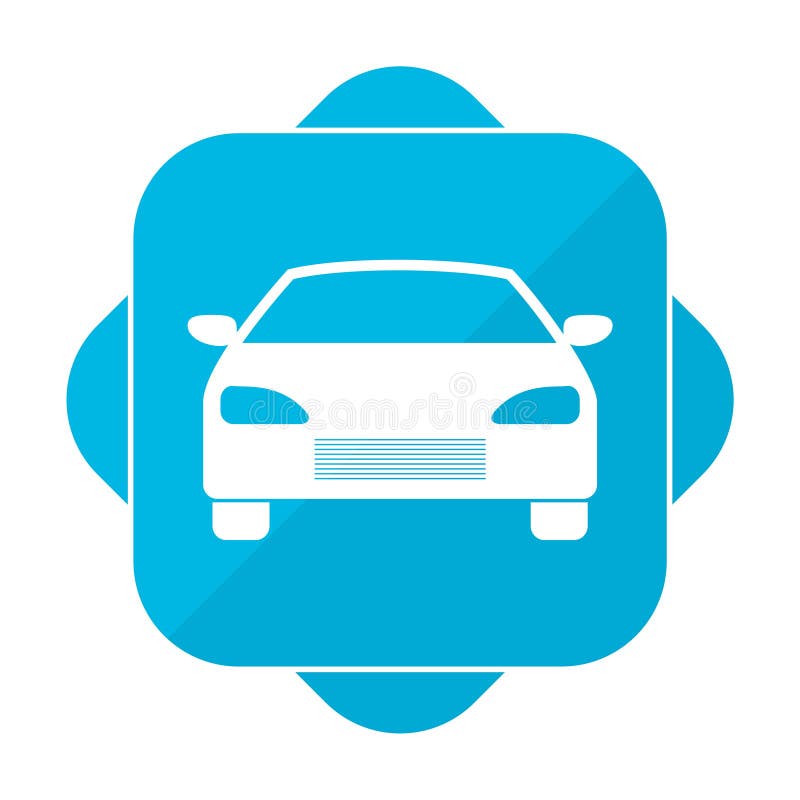 Blue square icon car stock vector. Illustration of adventure - 94477890