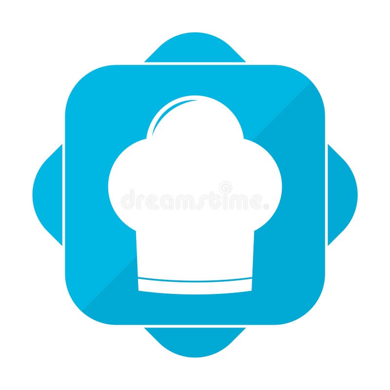 Blue square icon chef stock vector. Illustration of isolated - 94477930