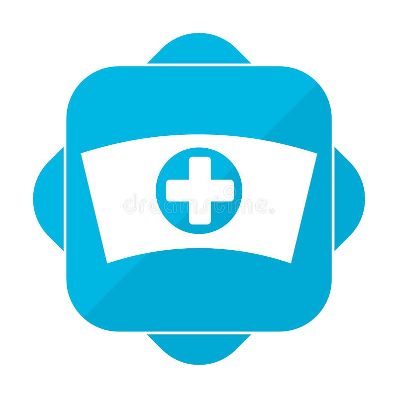 Nurse cap icon sticker stock vector. Illustration of nursing - 84110076