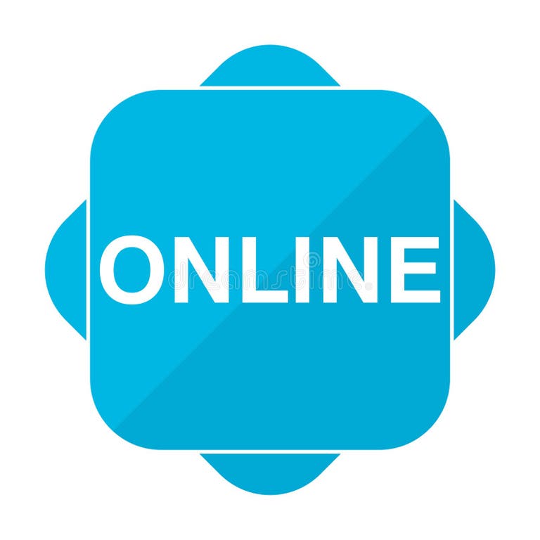 Blue square icon online stock vector. Illustration of cheap - 94639051