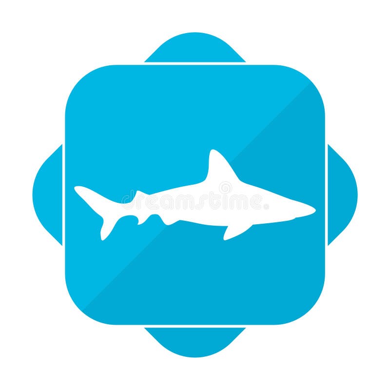 Blue shark icon stock illustration. Illustration of fauna - 46548881