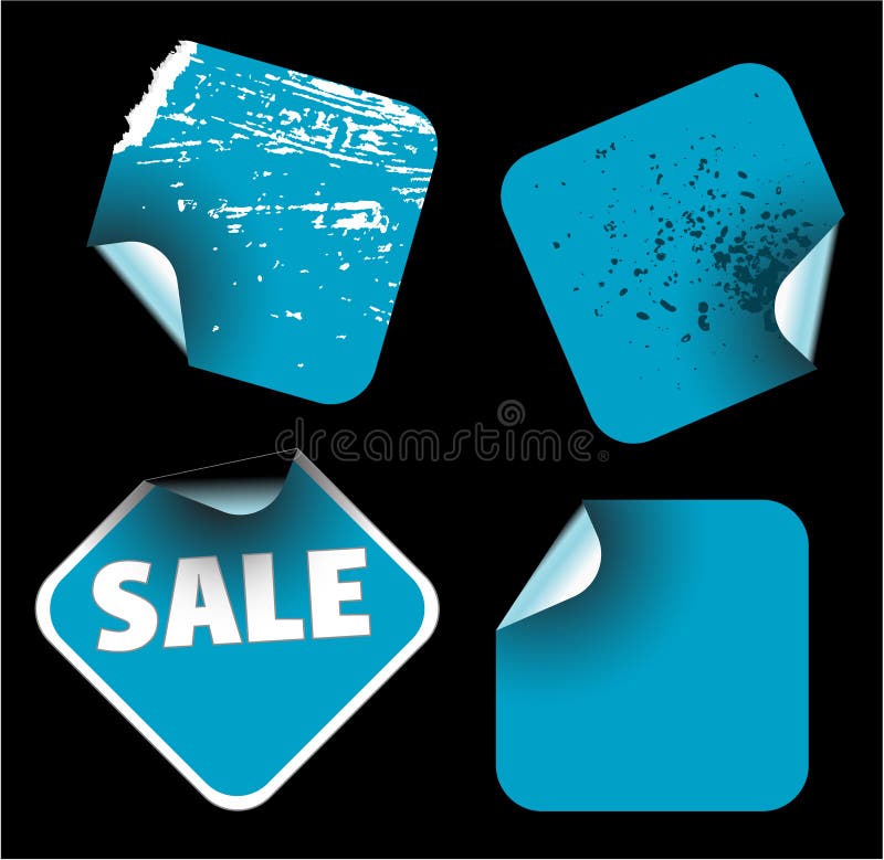 Blue Square Web Buttons [1] Stock Illustration - Illustration of ...