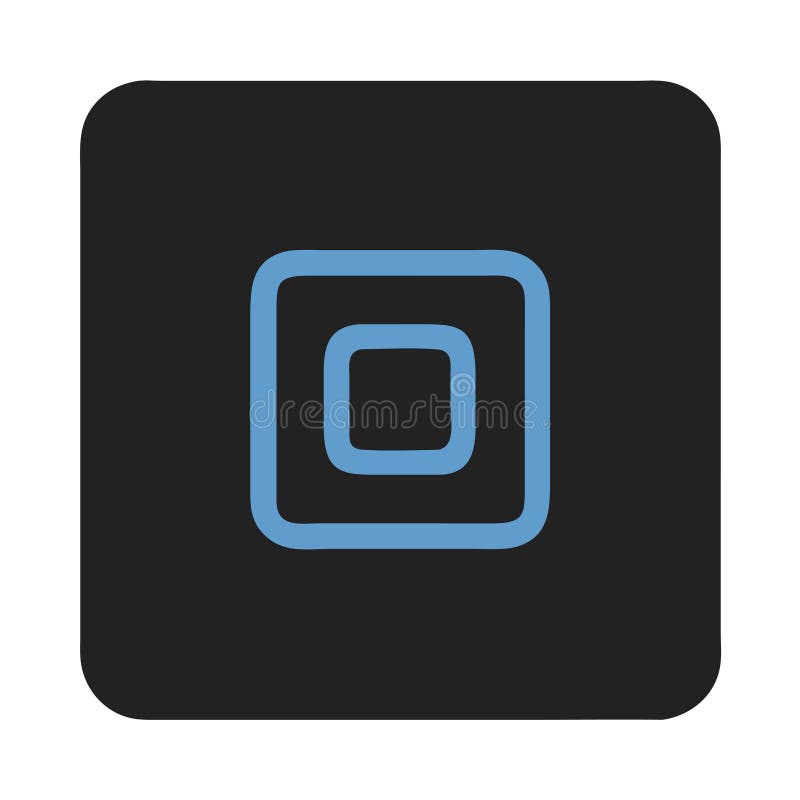 Blue Square Loop Design on Black Background Modern Vector Stock ...