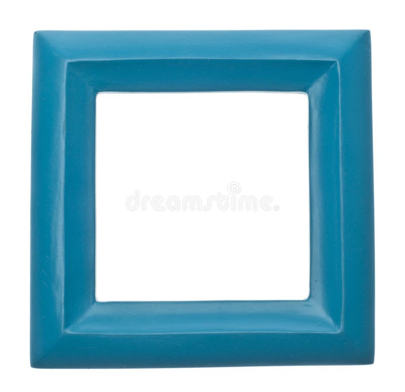 Blue Square Modern Vibrant Colored Empty Frame Stock Image - Image of ...