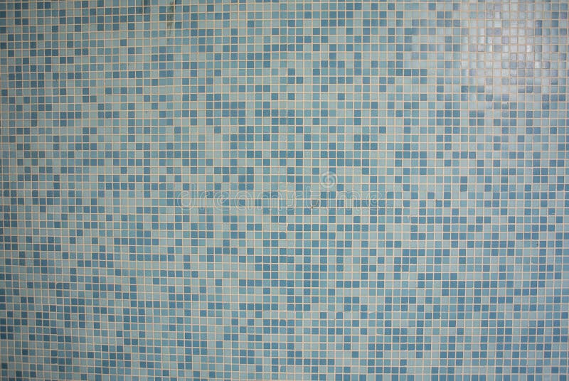 Blue Square Mosaic Wall Background Stock Image - Image of texture ...