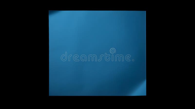 Blue Square Paper Note on a Black Background. Brainstorming Template ...