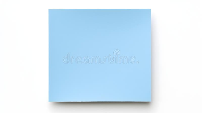 Blue Square Paper Note on a White Background. Brainstorming Template ...