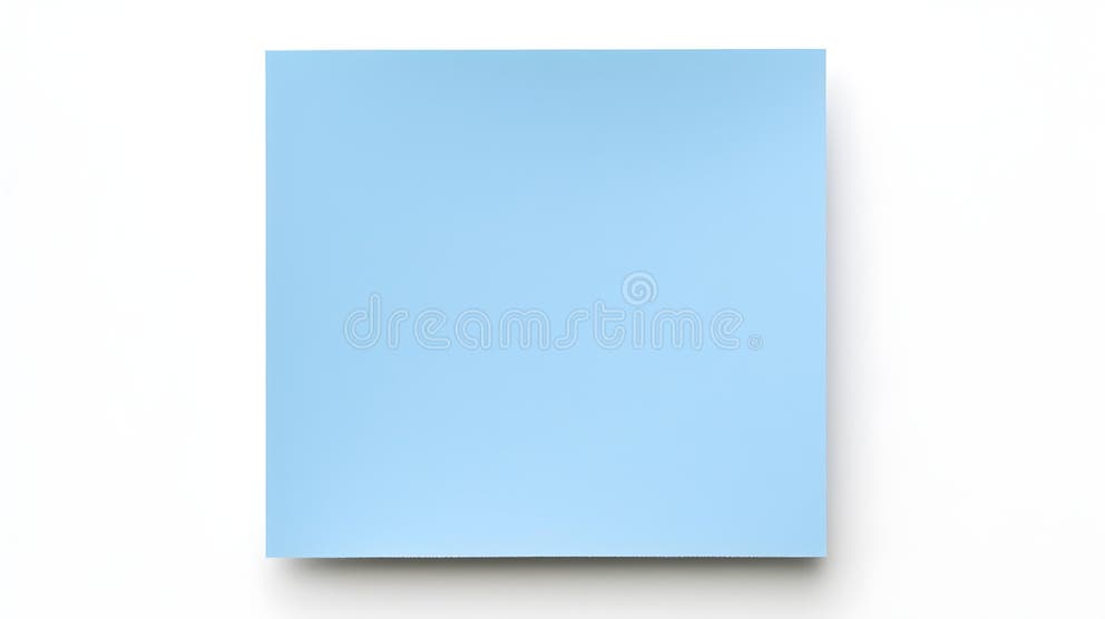 Blue Square Paper Note on a White Background. Brainstorming Template ...
