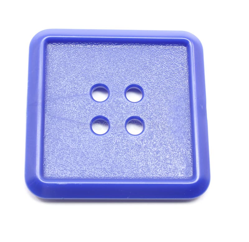 Blue Square plastic button stock image. Image of plastic - 13825397