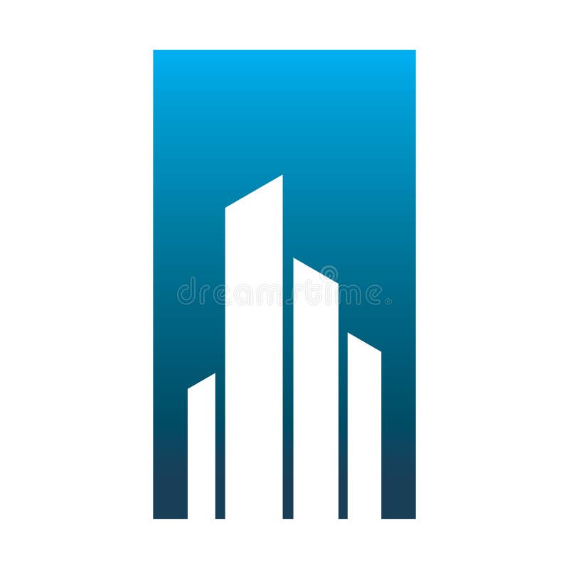 Square Building Tower Logo Design Stock Illustration - Illustration of ...