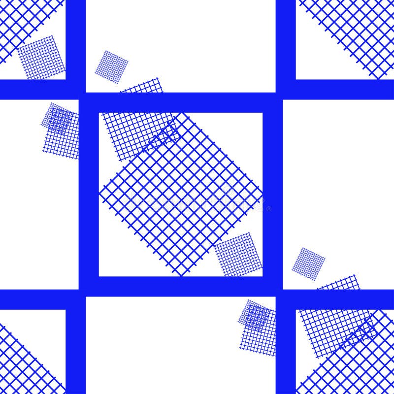 Blue Square Seamless Pattern Stock Vector - Illustration of bright ...